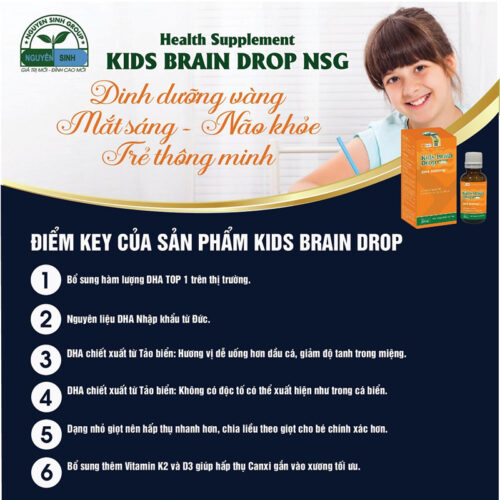 Thực phẩm bổ sung DHA Kids Brain Drop NSG (30ml)
